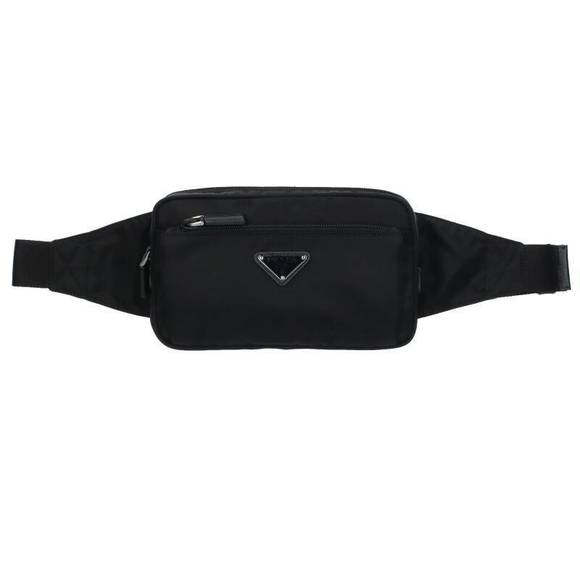 Prada | Bags | Prada Renylon Triangle Plate Body Waist Bag Black | Poshmark
